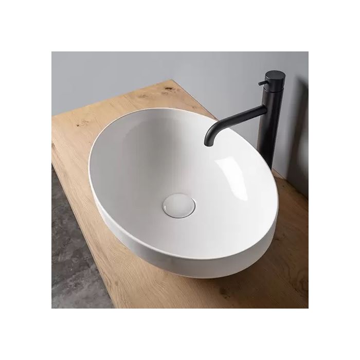 AXA Decus Oval lavabo BELI sjaj 50x35 cm