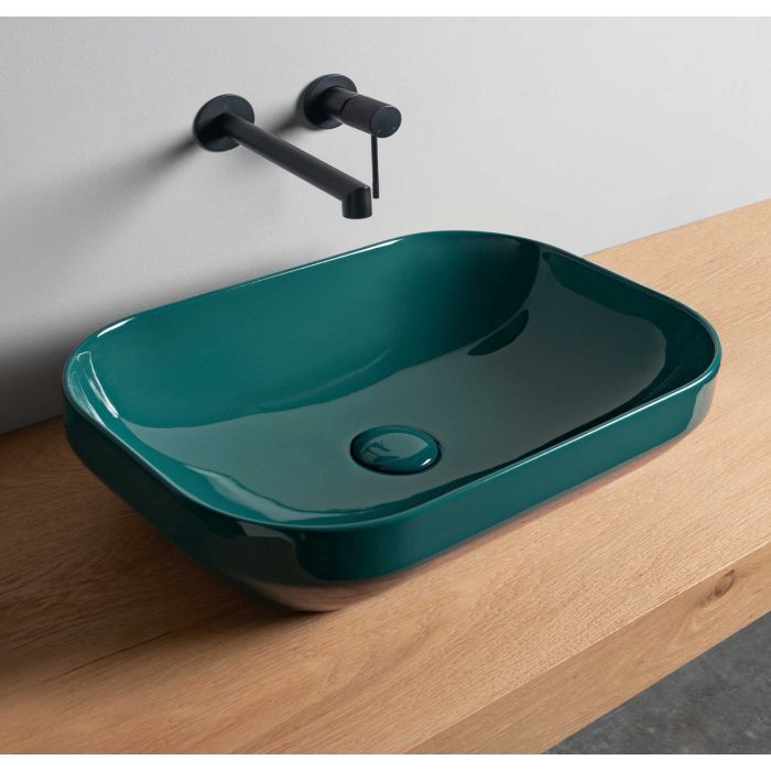 AXA Decus Square lavabo PETROLIO sjaj 60x35 cm