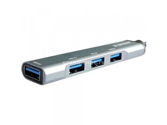 GEMBIRD UHB-U3P4-05 4-port HUB, Type-C + USB 3.0 Aluminum