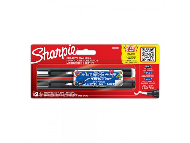 SHARPIE AKRILNI MARKER SET 1/2 OBLI VRH