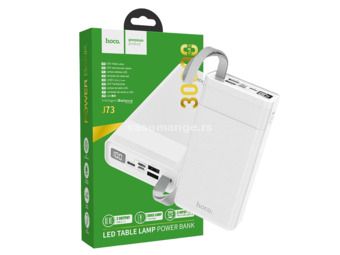 hoco. Power bank 30000mAh/ Micro-USB / Tipe-C ulaz/ lampa - J73 Powerful/ bela