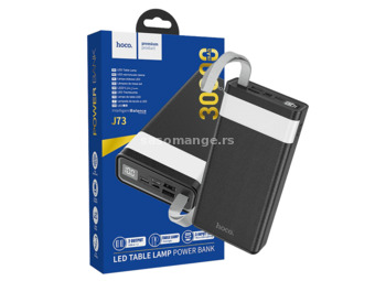 hoco. Power bank 30000mAh/ Micro-USB / Tipe-C ulaz/ lampa - J73 Powerful/ crna