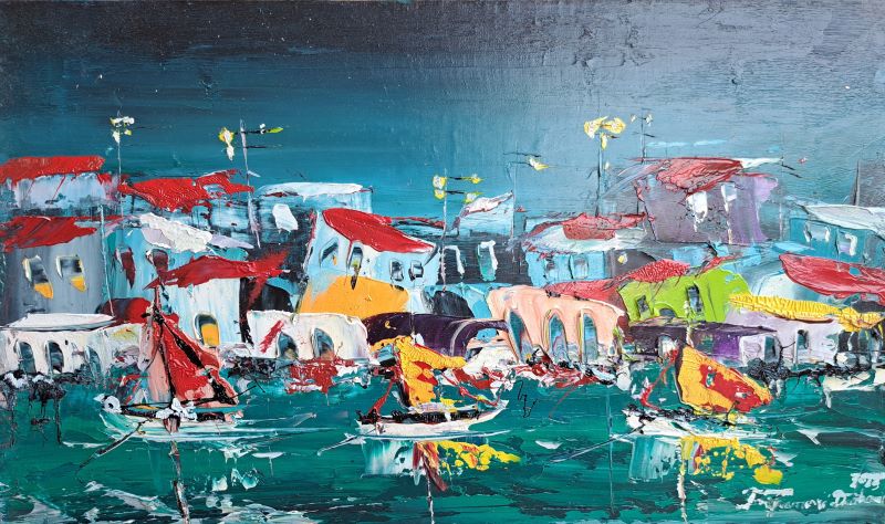 Sicilija 7, Duško Trifunović, 30×50 cm, ulje na platnu, sertifikat, 200 eura