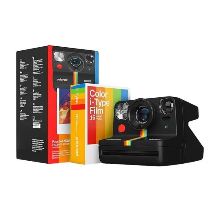 Polaroid Now+ Aparat Crni (Black) – Everything Box – Sa Duplim Pakovanjem Filma I-Type