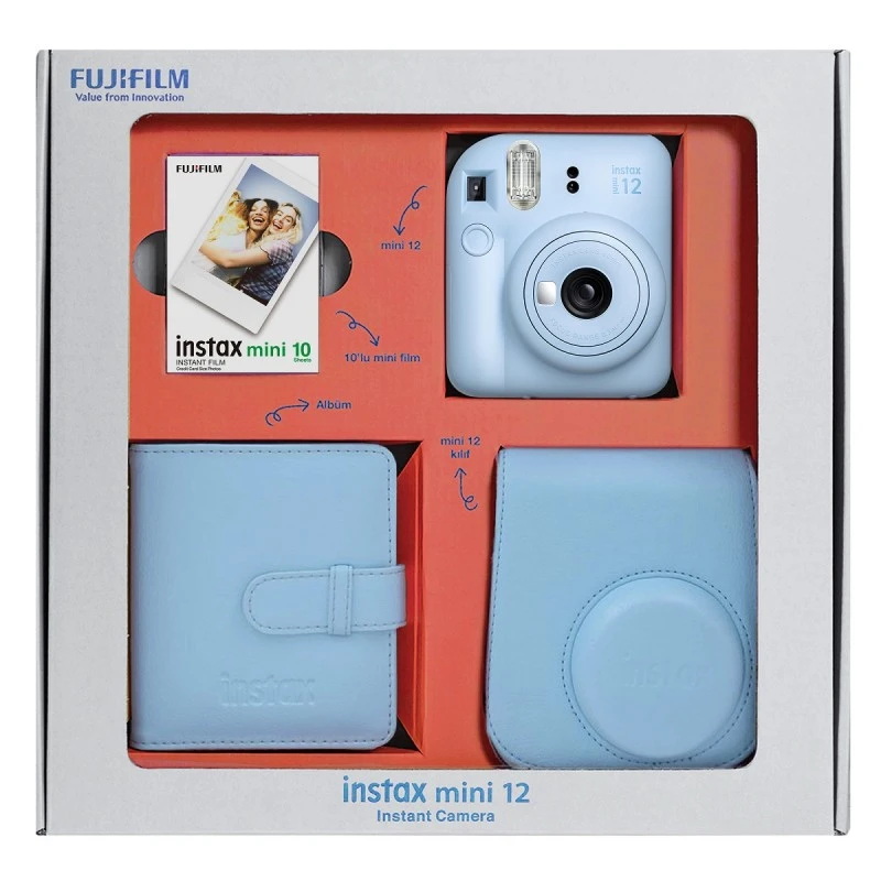 Fujifilm Instax Mini 12 Bundle Box Plavi (Pastel Blue)