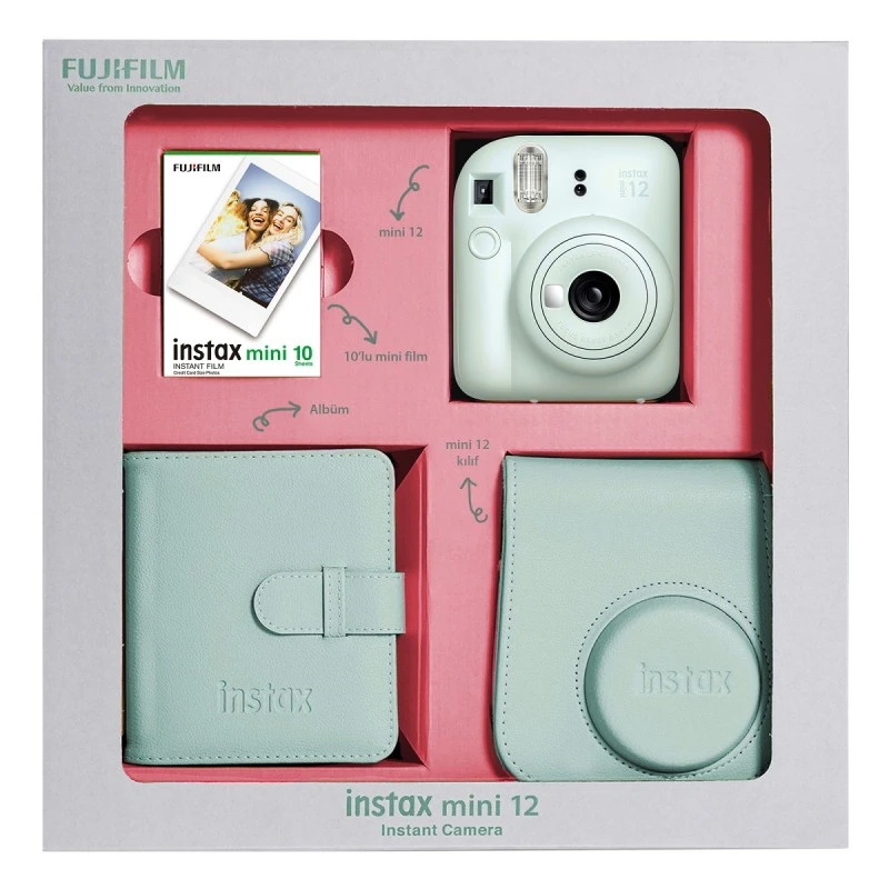 Fujifilm Instax Mini 12 Bundle Box Zeleni (Mint Green)