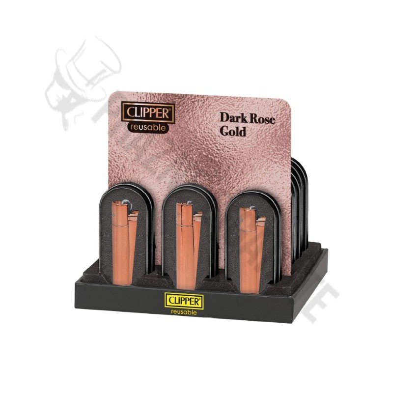 CLIPPER Metalni Upaljači za Cigarete-Dark Rose Gold