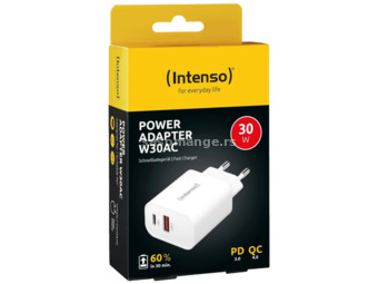 INTENSO Punjač kućni brzi W30AC/ 1 x USB-A/ 1 x UCB-C/ 3A