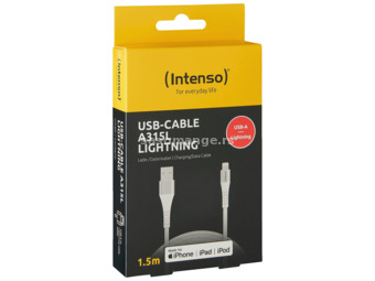 INTENSO USB kabl A315L/ USB - A to Lightning/ 1.5 m