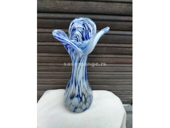 Murano plavo-bela vaza