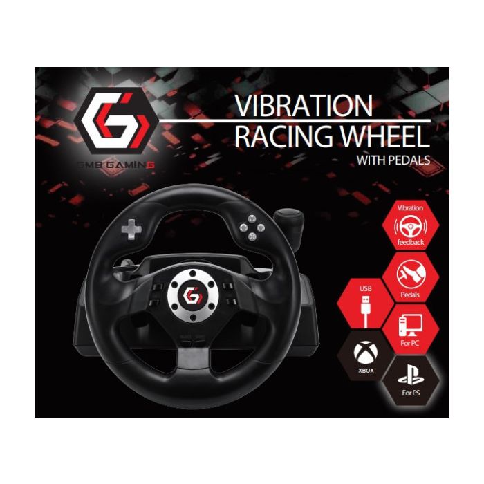 STR-M-40 ** Gembird RACEMASTER PC racing whee lPC/PS3 , Direct-X-X-input (4399)