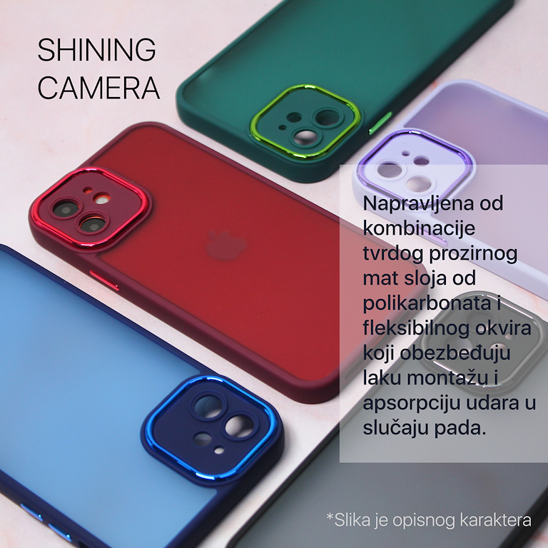 Futrola Shining Camera za iPhone 15 6.1 tamno zelena