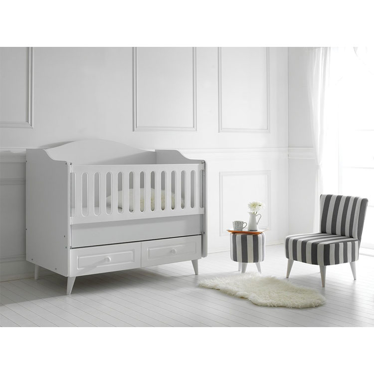 Belis Krevetac za bebe 120x60cm sa 2 fioke Siena Beli TR-6263B