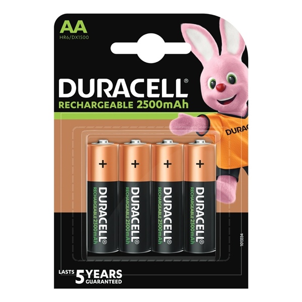 Baterija punjiva Duracell AA 2500 mAh Nimh