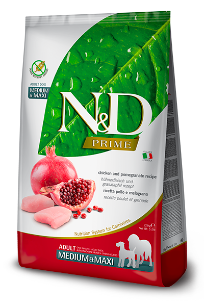 N&D Prime Dog Adult M&L Chicken&Pomegranate 2.5kg