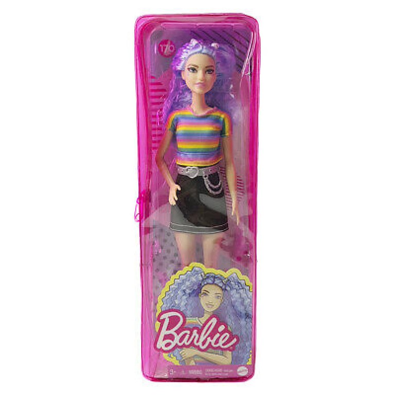 BARBIE LUTKA FASHIONISTAS U BLUZI BOJE DUGE MATTEL