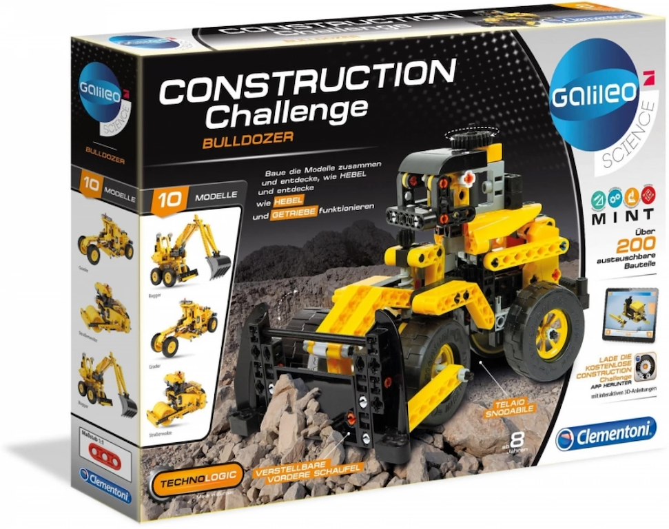 CLEMENTONI CONSTRUCTION CHALLENGE BULDOZER KREATIVNI SET