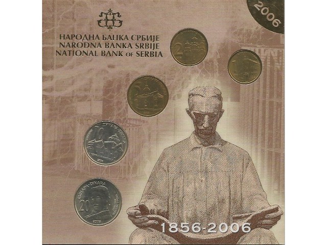 Nikola Tesla 2006 kovani novac komplet set UNC