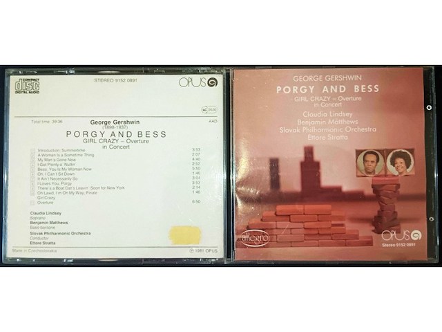 George Gershwin-Porgy and Bess Live Concert CD (1990)