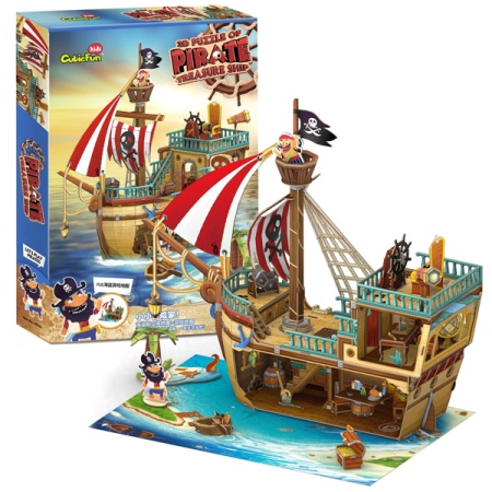 Cubicfun p832h puzzle pirate treasure ship ( CBF208325 )