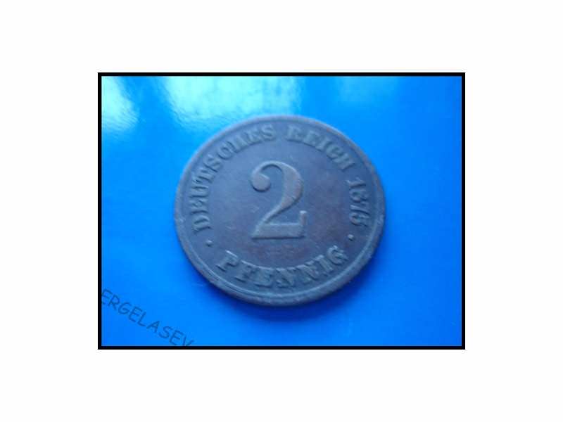 Nemacka 2  pfennig 1875 C