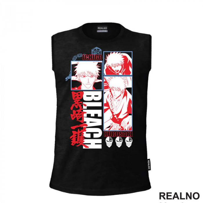 ICHIGO KUROSAKI - RED AND BLUE - BLEACH - MAJICA
