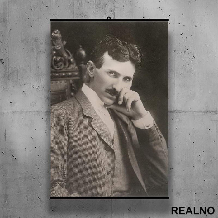 NIKOLA TESLA - POGLED - POSTER SA NOSAČEM