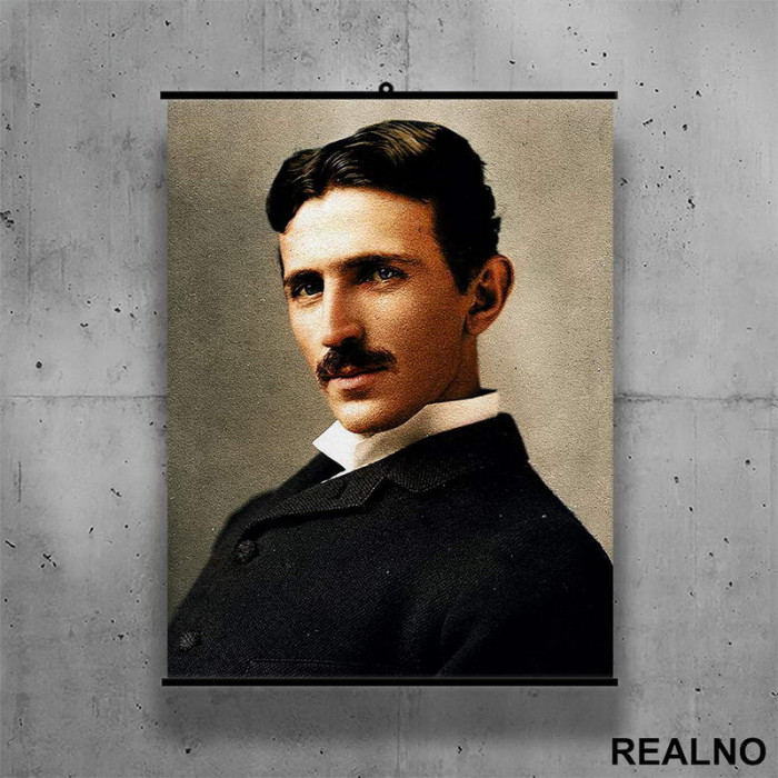 NIKOLA TESLA - PORTRET - POSTER SA NOSAČEM