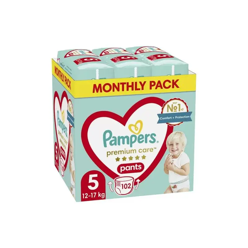 PAMPERS Pelene Monthly pack Premium Pants, Veličina 5, pakovanje od 102 komada