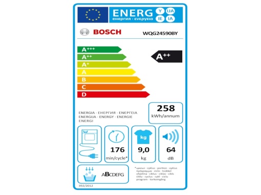 Mašina za sušenje veša BOSCH WQG24590BY/Serija6/9kg/A++/84,2x59,8x61,3cm/bela