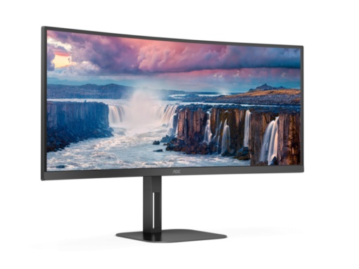 Monitor AOC CU34V5C/BK 34"/VA,zakrivljen,21:9/3440x1440/100Hz/1ms MPRT/HDMI,DP,USB/visina/zvučnici