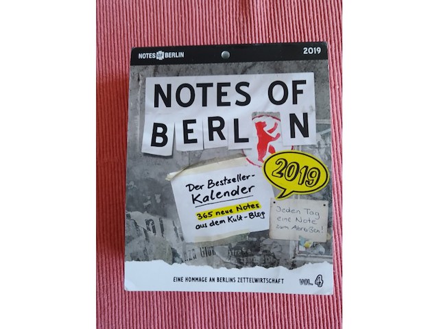 Notes of Berlin 2019 Calendar – Desk Calendar