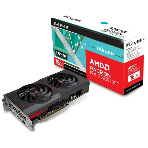 SAPPHIRE AMD Radeon RX 7600 XT 16GB 192bit PULSE RX 7600 XT GAMING OC 16GB (11339-04-20G)