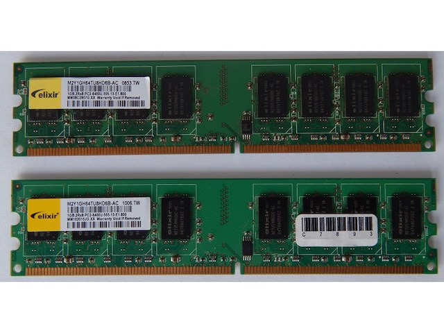 2 X 1GB DDR2  Elixir 6400U-555