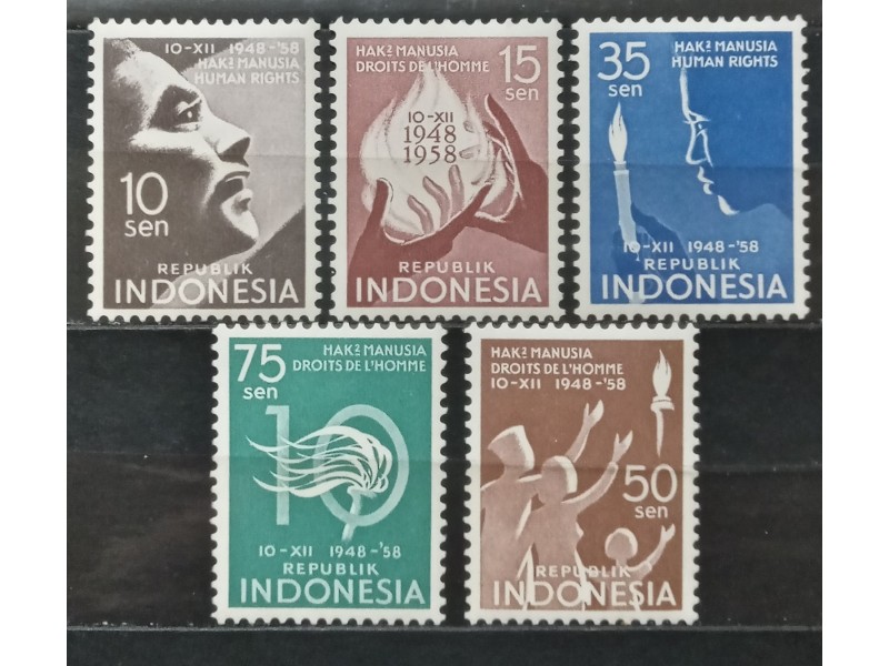 INDONEZIJA 1958 - 10g.LUDSKIH PRAVA **