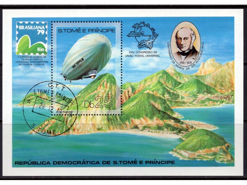 Sao Tome e Principe 1979. MI: 36A, Zeppelin