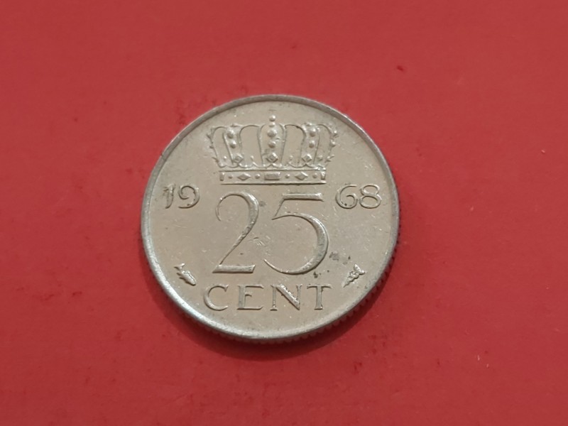 Holandija - 25 cent 1968 god