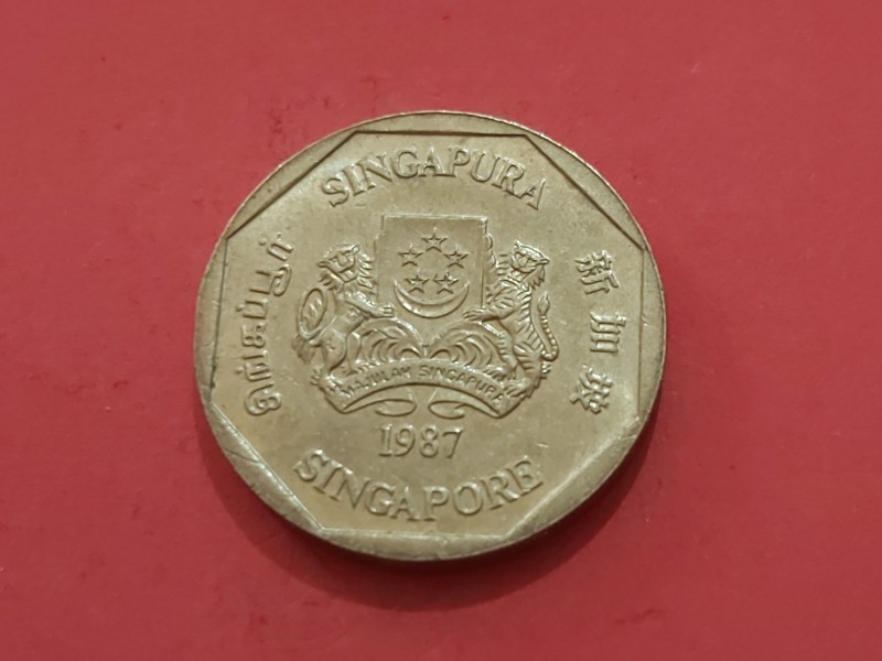 Singapore - 1 dollar 1987 god