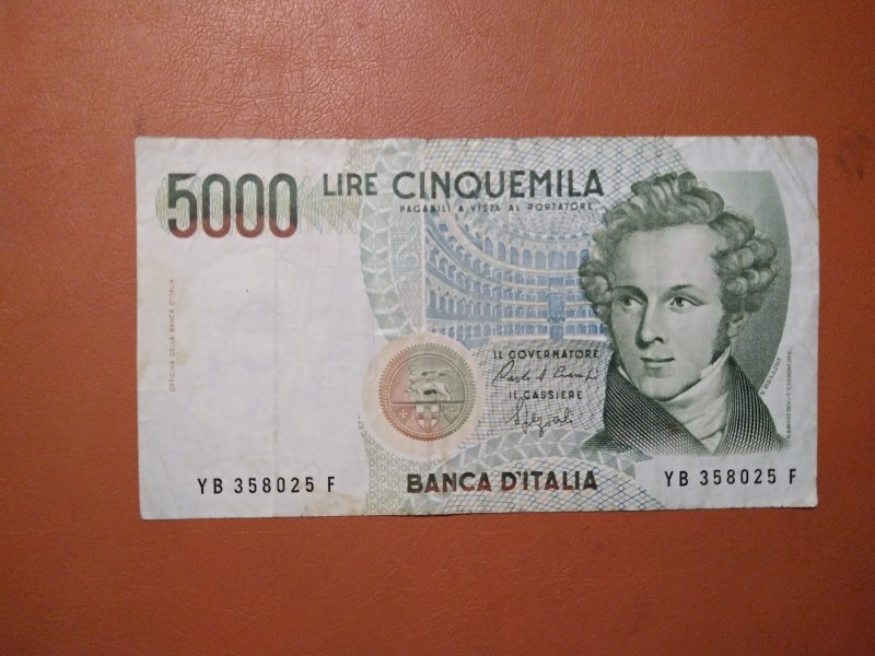 Italija 5000 LIRA 1985 god.