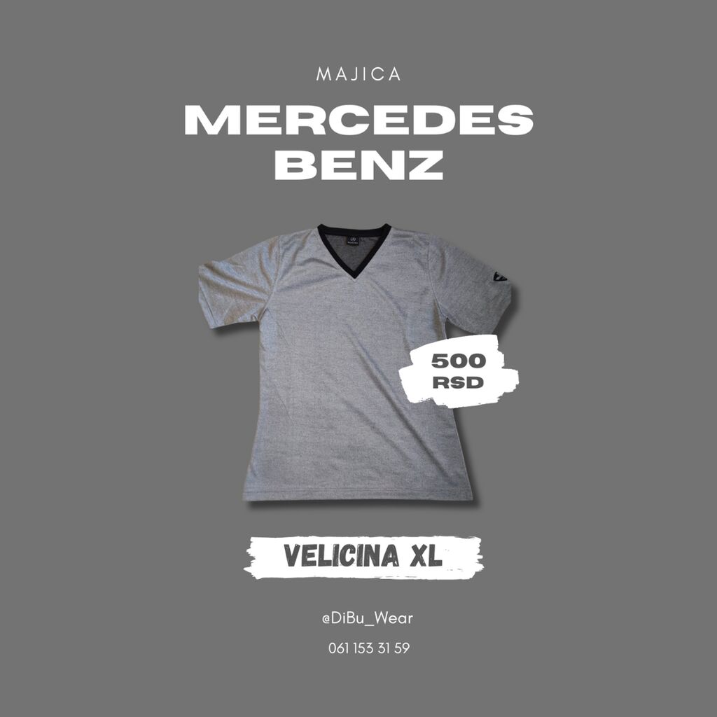 Men's T-shirt L (EU 40), bоја - Siva