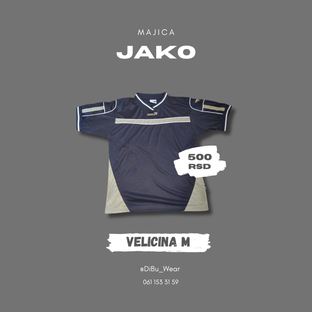 Men's T-shirt M (EU 38), L (EU 40), bоја - Crna