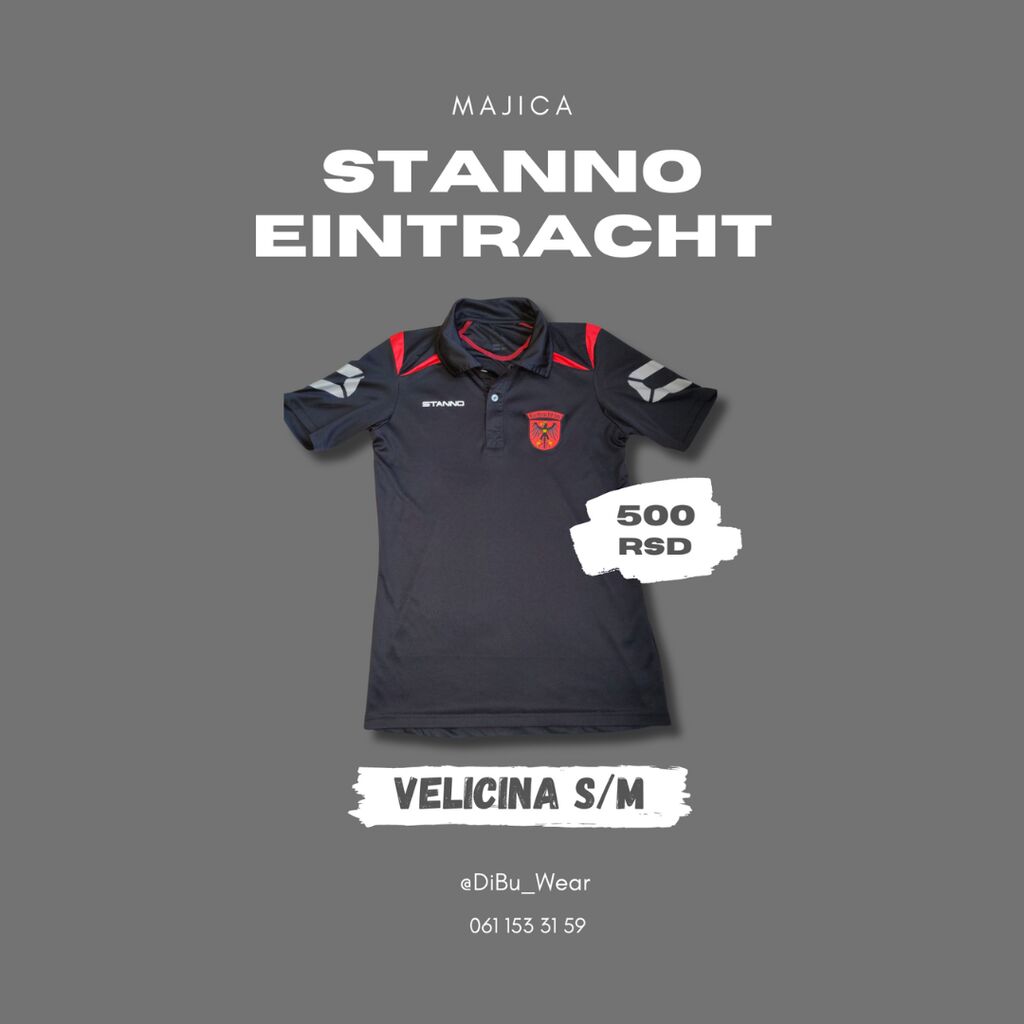 Men's T-shirt S (EU 36), M (EU 38), bоја - Crna