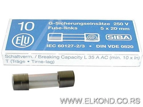 STAKLENI OSIGURAČ 5X20mm 50mA