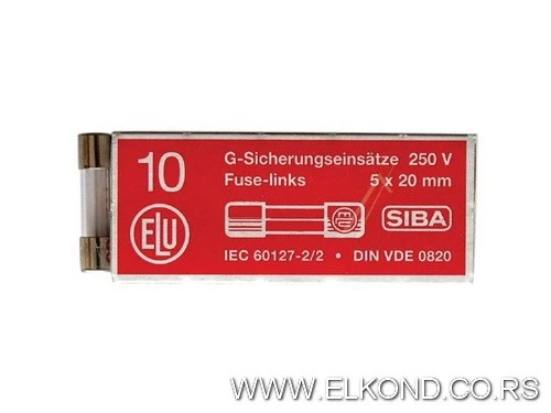 STAKLENI OSIGURAČ 5X20mm 63mA