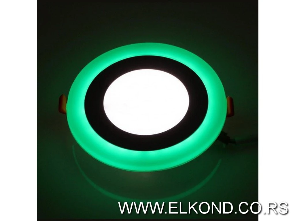LED PANEL 3+3W 6500K ZELENA OKRUGLI UGRADNI