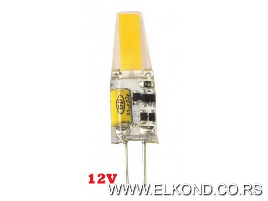 LED SIJALICA 2W G4 3000K 12V SILIKONSKA MITEA