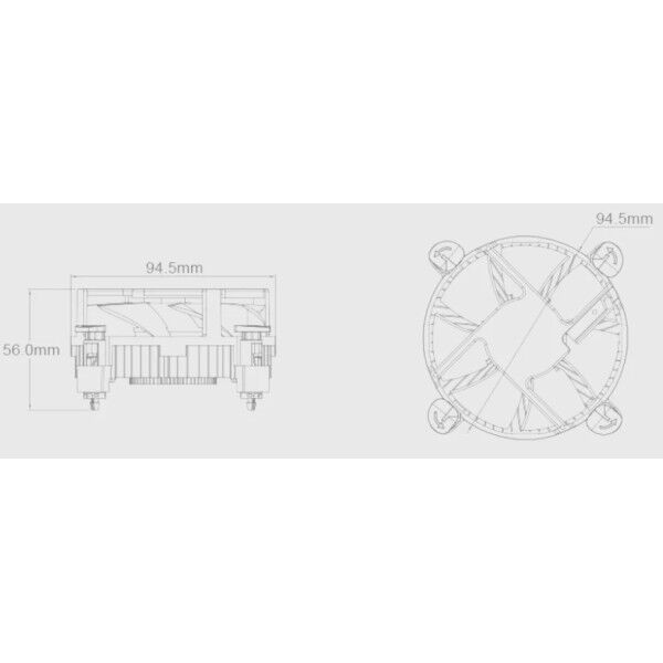 DeepCool CK-11509 * Intel CPU kuler 65W 92mm.Fan 2200rpm 38CFM 26dBa LGA1200/1151/1150/1155