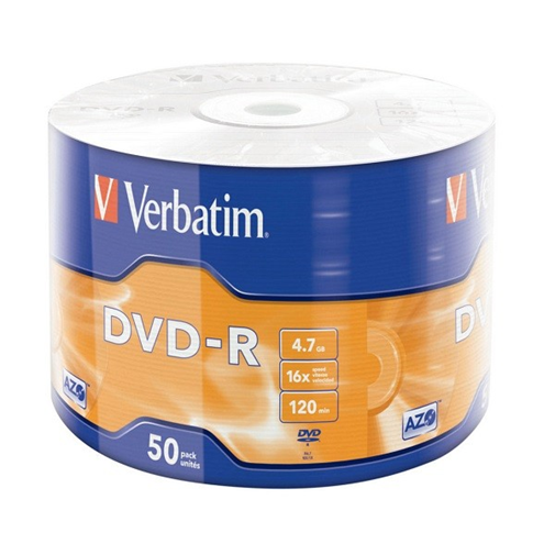 DVD-R VERBATIM 4.7GB 16X 4.7GB 1/50 DL WRAP/43791