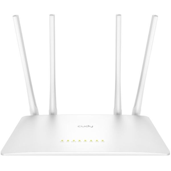 Cudy WR1200 AC1200 Dual Band 2.4+5Ghz Wi-Fi Ruter 1W/4LAN 10/100Mbps, 4x5dBi GUEST/WPS/DDNS (1859)