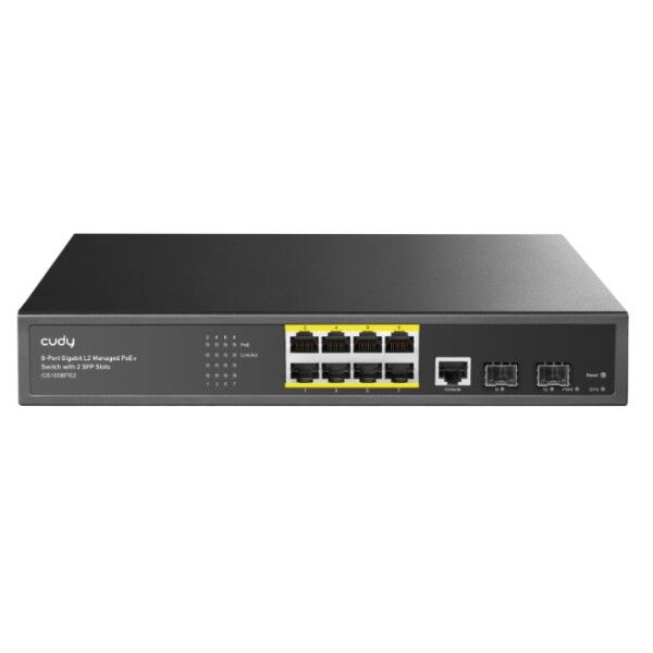 Cudy GS2008PS2 * 8-Port Layer 2 Managed Gigabit PoE+ Switch with 2 Gigabit SFP Slots, 120W